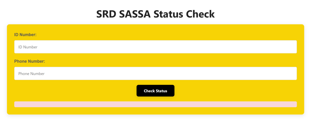 SASSA Status Check | SRD Status For R350 Payments